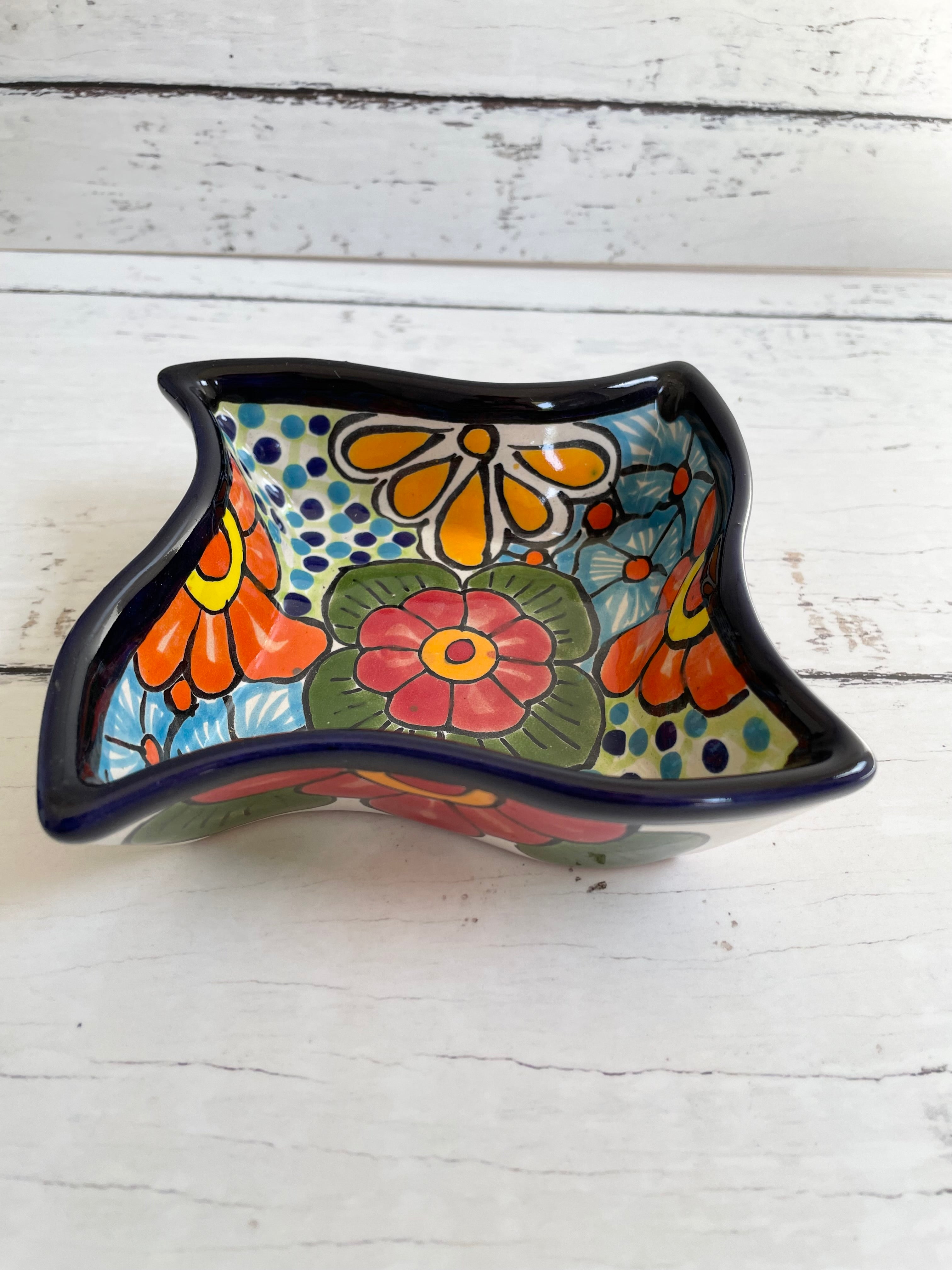 Mexican Talavera Curved Dish – MoonstoneGypsyAU